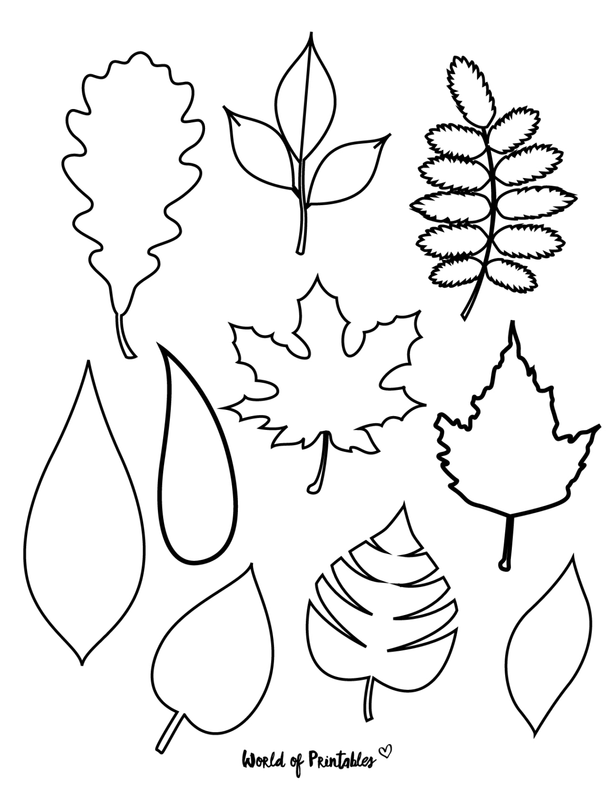 Free Leaf Templates Printable | Printable Leaves