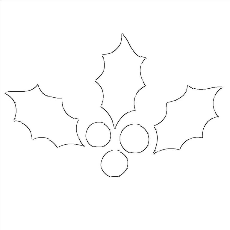 Free Printable Holly Leaf Template | Printable Leaves